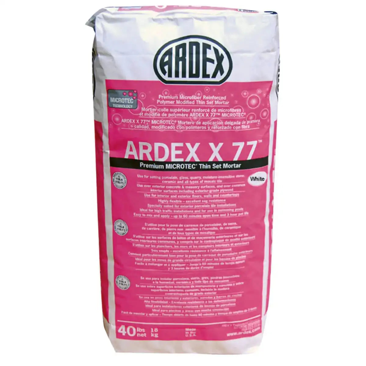 Ardex X77 MICROTEC White Tile and Stone Mortar