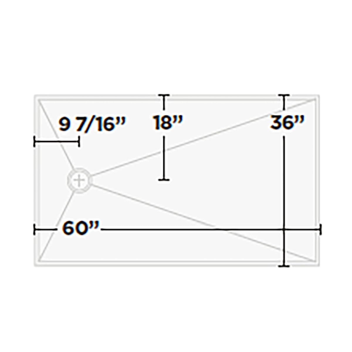 KurbX Structural Shower Pan with Offset Drain | Contractors Direct