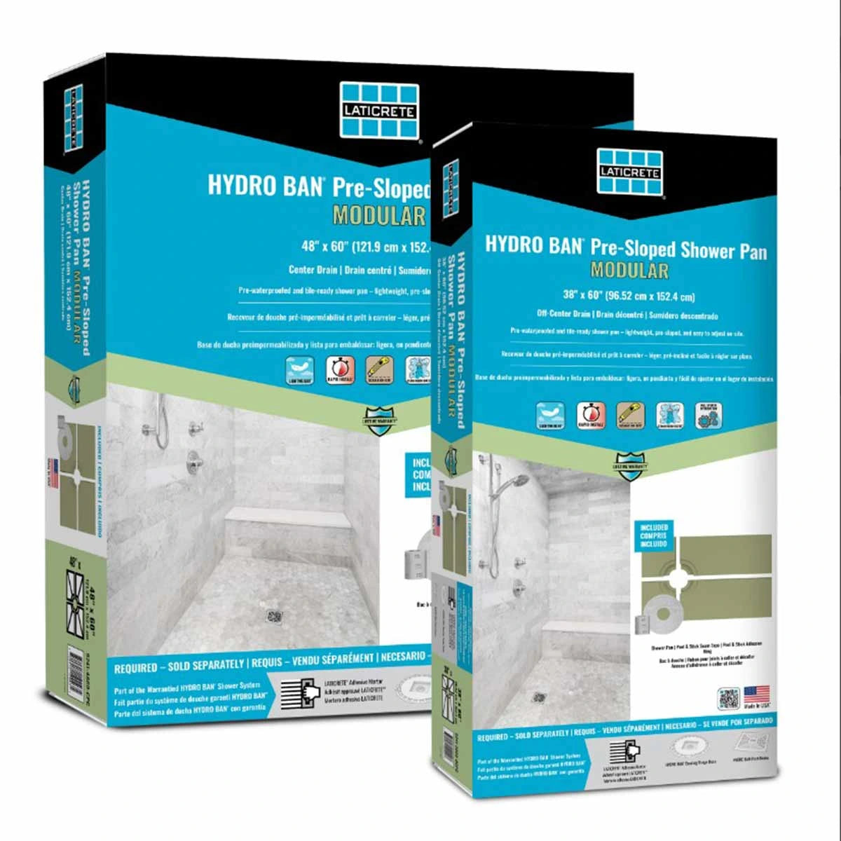 Laticrete Hydro Ban Modular Pre-Sloped Shower Pan | Contractors Direct
